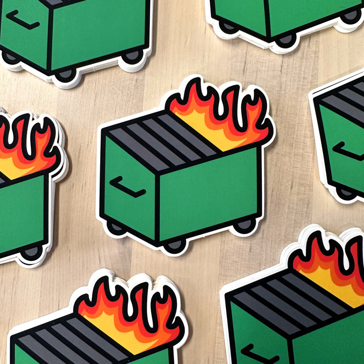 Dumpster Fire Vinyl Sticker | Use in Case of Disaster | KP General Store